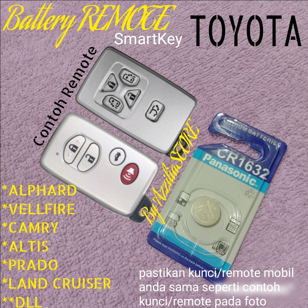 Jual Baterai Battery Batre Batrai Untuk Remote Remot Keyless Smartkey ...