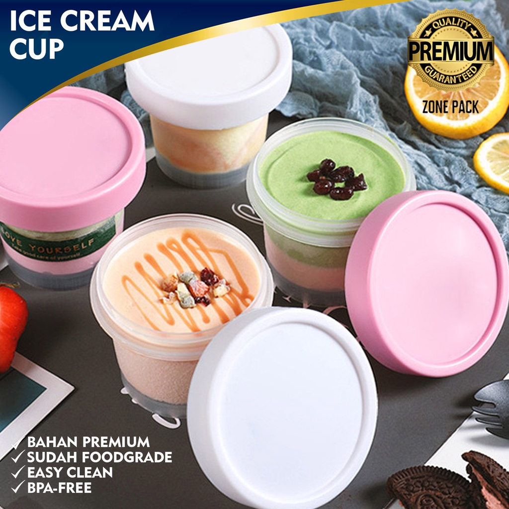 Jual [10 PCS] Ice Cream Cup + Tutup | Pot Jar Es Krim | Pot Jar Bunga ...
