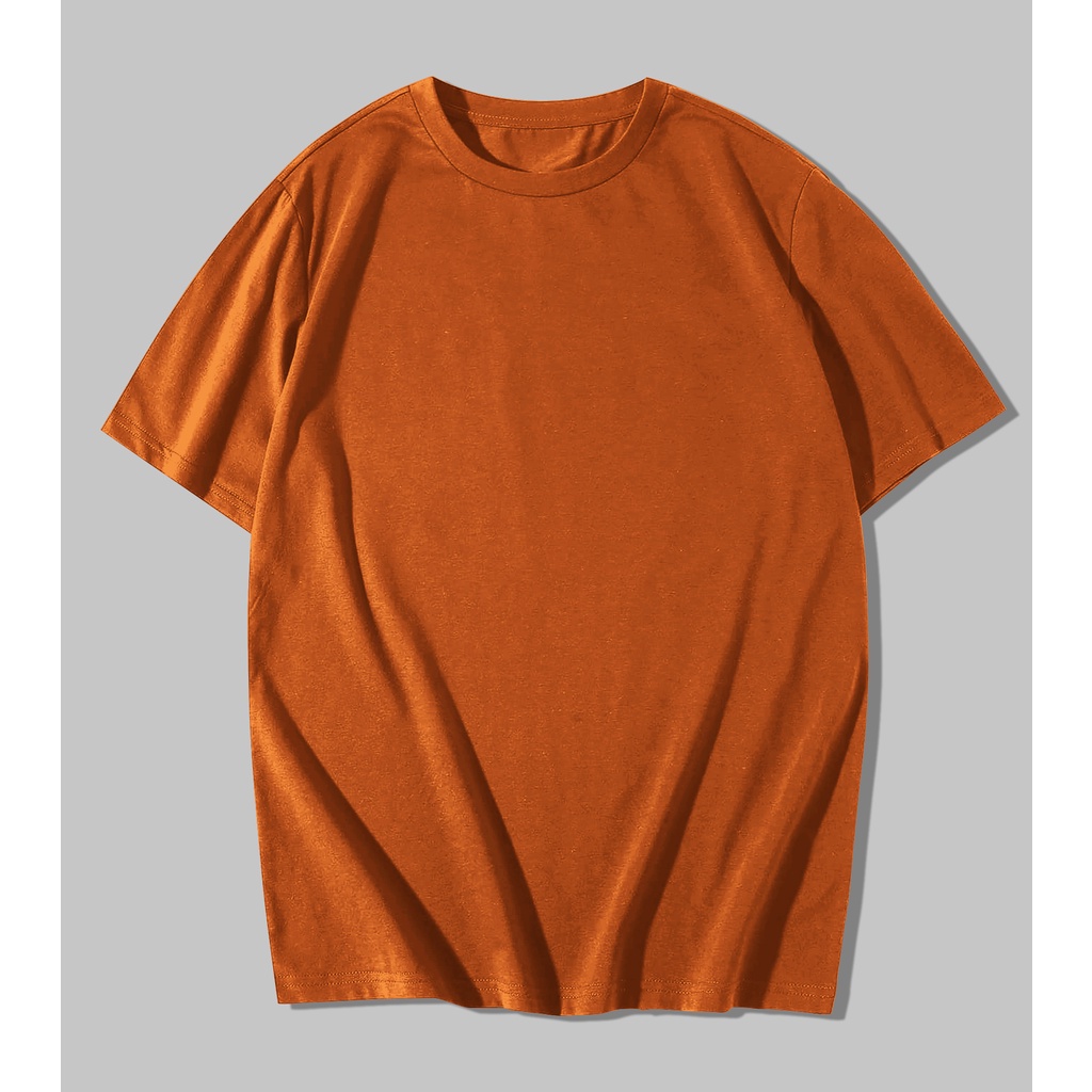 Jual Kaos Polos Oversize Basic Warna Merah Batu Bata Cotton Combed 24s ...