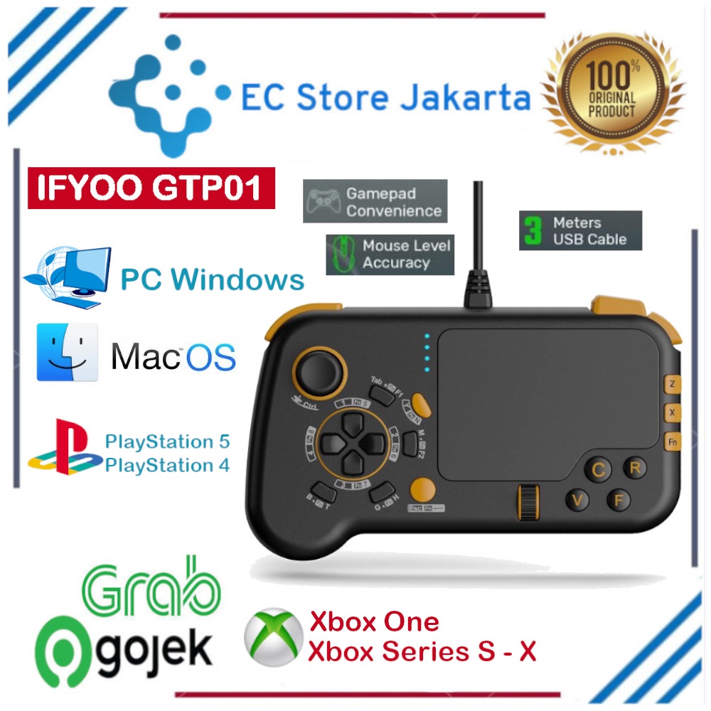 Jual IFYOO GTP01 Wired Gamepad Game Controller for PC MacOS PS Xbox ...