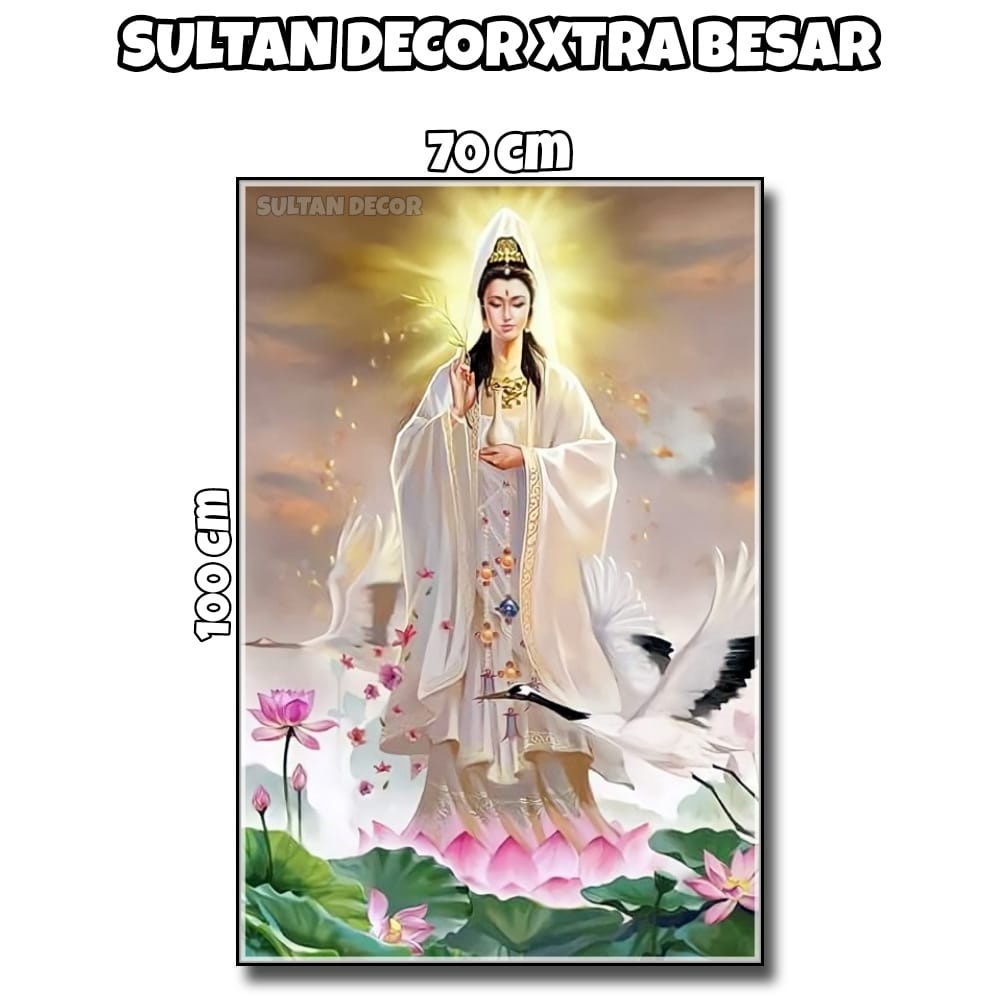 Jual LUKISAN POSTER CETAK DEWI KWAN IM XTRA BESAR UKURAN 100X70CM ...