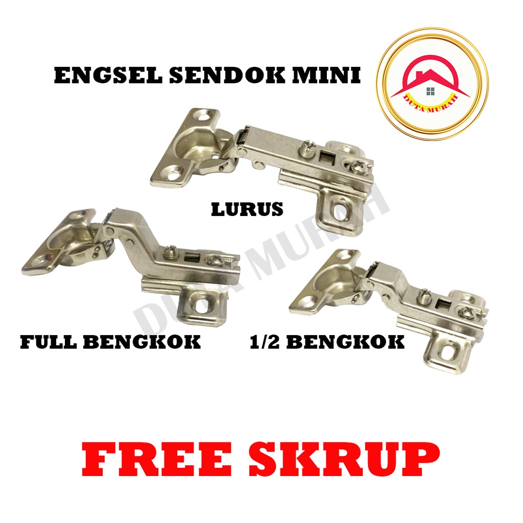 Jual Engsel Sendok Mini 26 mm isi (1 pcs) / Engsel Pintu Lemari Kecil ...