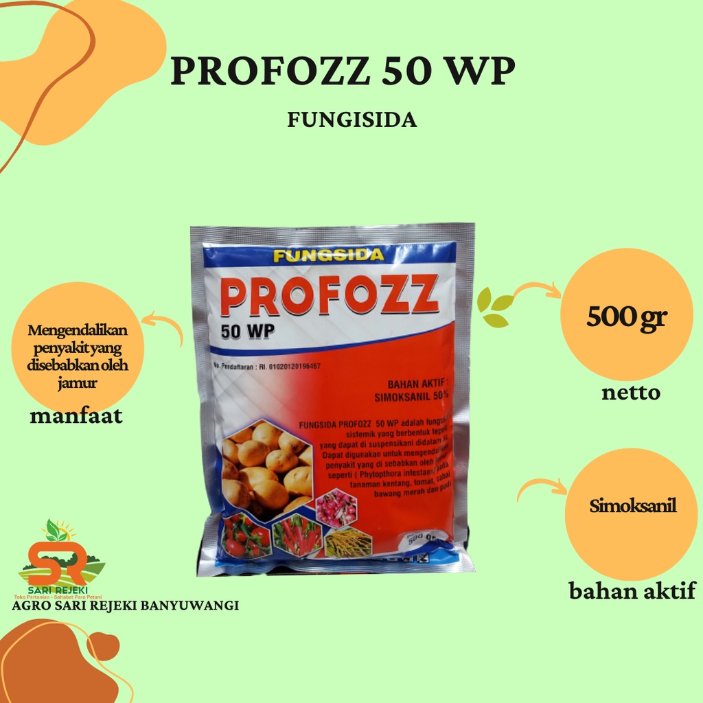Jual PROFOZZ 50 WP 500 GRAM FUNGISIDA SISTEMIK SIMOKSANIL | Shopee ...