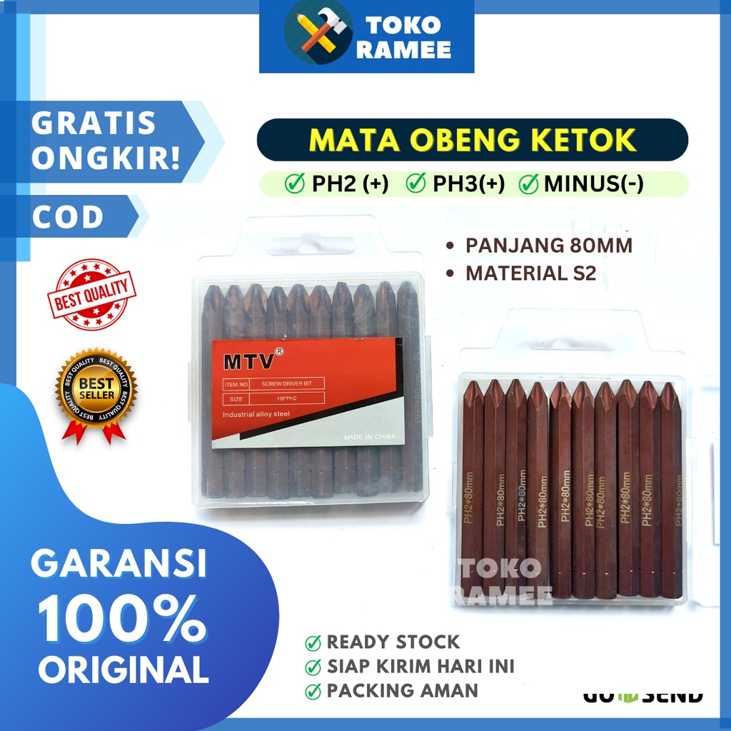 Jual Mata Obeng Ketok / Impact / Gedor Plus (+) Lancip (PH2) dan Tumpul ...