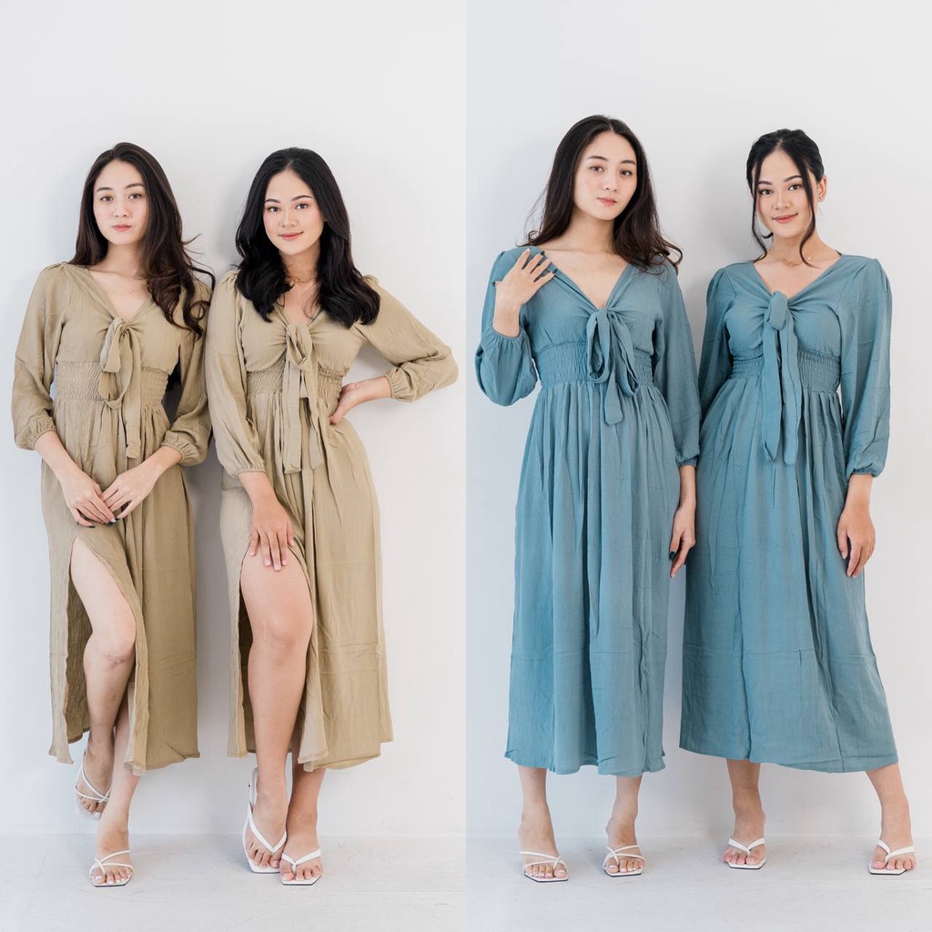 Jual TERMURAH TERLARIS ELORA [ Flounce Section Dress ] PREMIUM / Dress ...