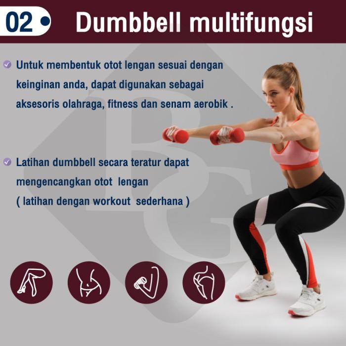 Jual B&G DUMBBELL GYM BARBEL DUMBEL CAST IRON 3KG X 1PC MODEL Q304 ( RED ) | Shopee Indonesia