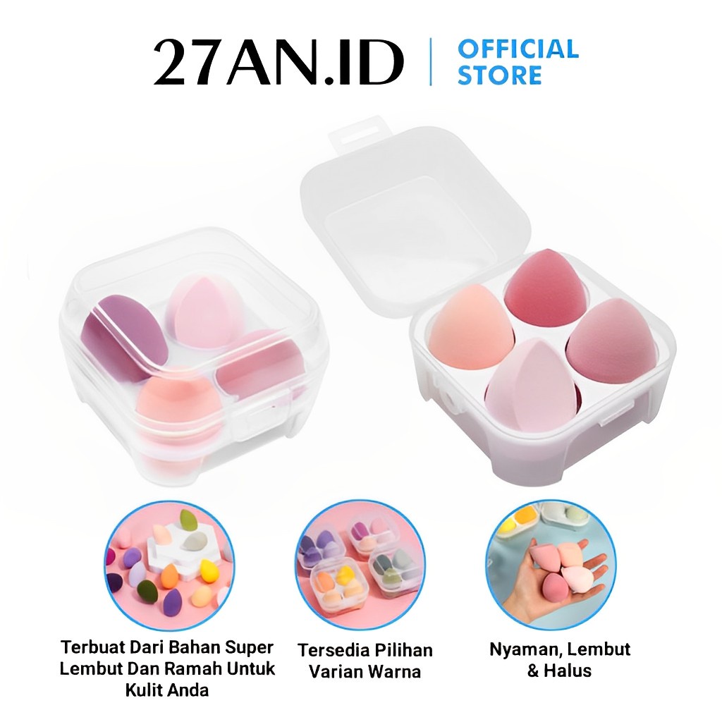 Jual Beauty Blender Spons H450 Blender BB Cream Make Up Sponge 1 Pack ...