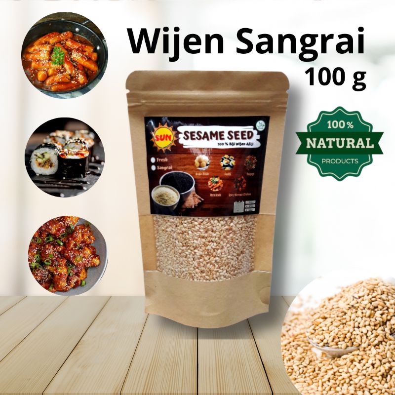 Jual Wijen Sangrai 100 gram Wijen Wijen Sangrai Wijen putih Biji wijen ...