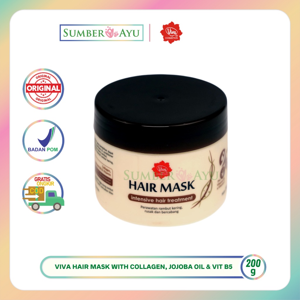 Jual Viva Hair Mask with COLLAGEN, JOJOBA OIL & VIT B5 | Shopee Indonesia