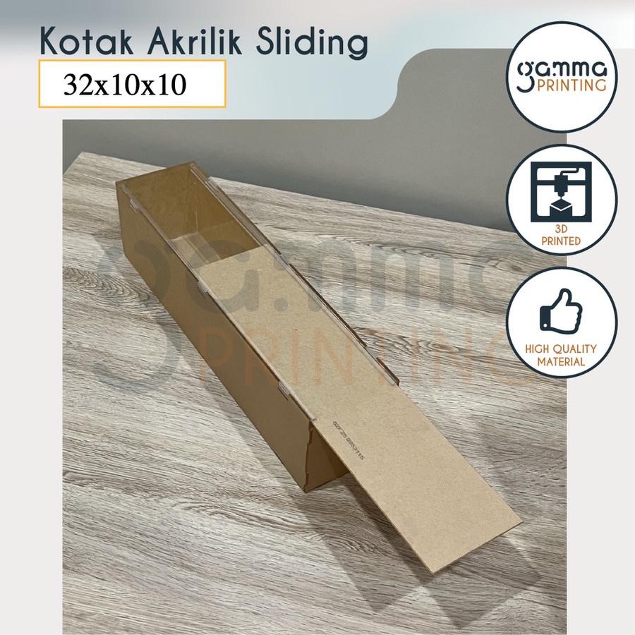 Jual Box Arcylic Tutup Sliding / Kotak Mahar 32x10x10 Akrilik / Gift ...