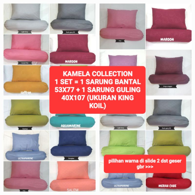 Jual Sarung bantal dan sarung guling ukuran king koil jumbo (bantal ...