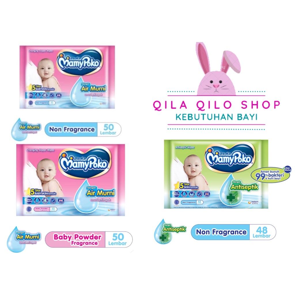 Jual MamyPoko Wipes Non Perfume / Tisu Tissue Basah | Shopee Indonesia