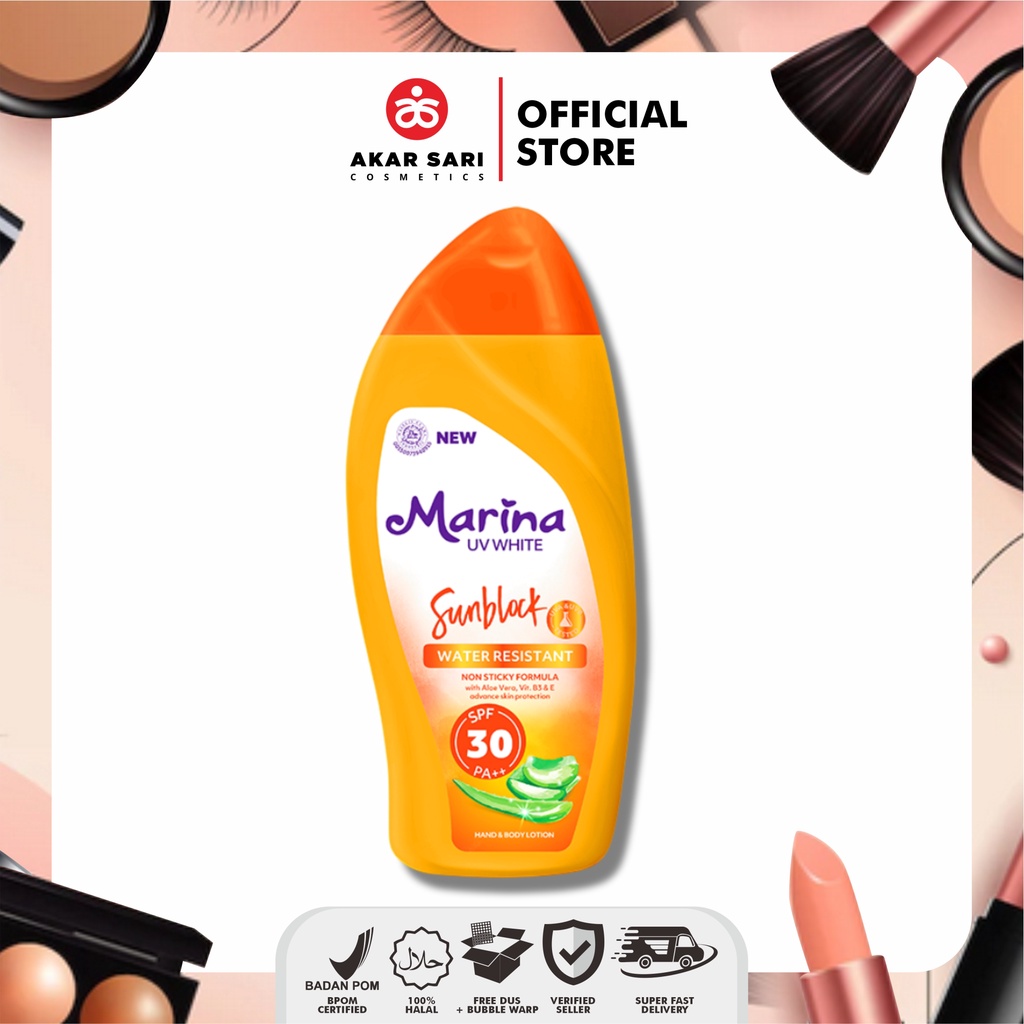 Jual MARINA UV WHITE SUNBLOCK SPF 30 PA++ - 85 ml | Shopee Indonesia