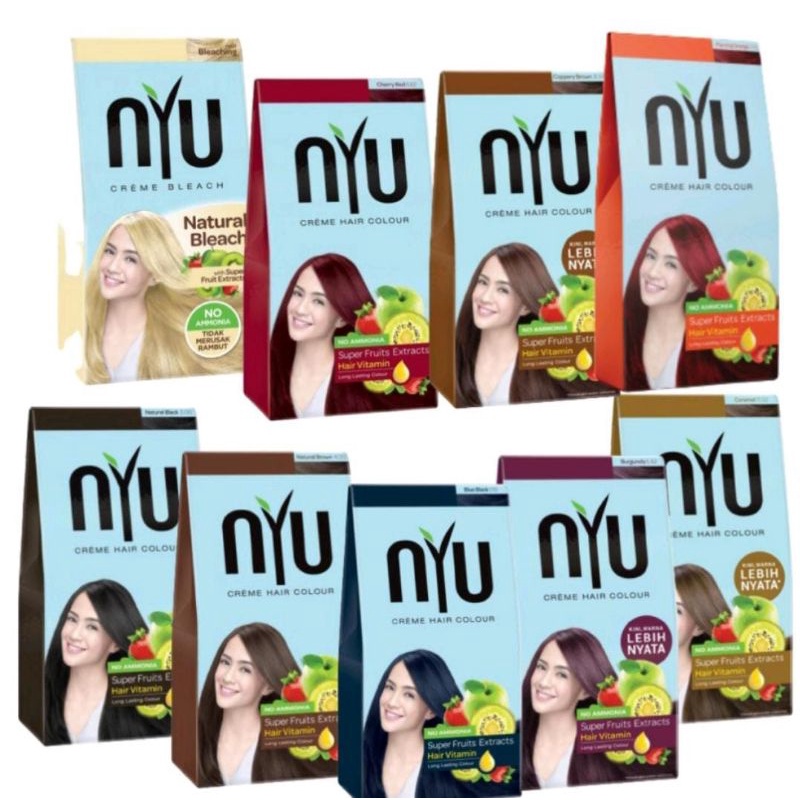 Jual NYU HAIR COLOUR SEMIR RAMBUT TANPA AMONIA | Shopee Indonesia