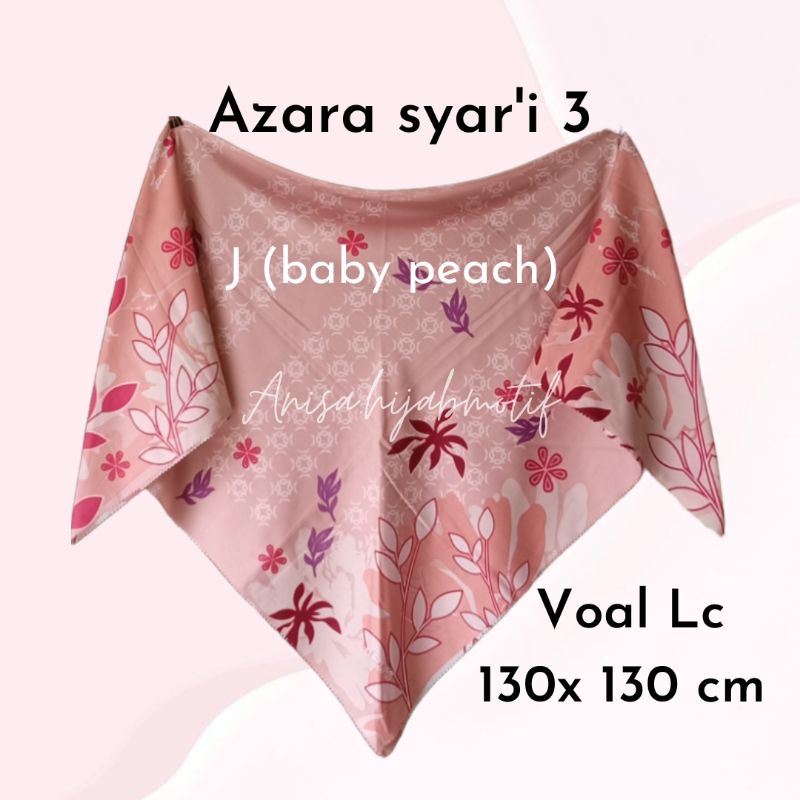 Jual PART 1 Jilbab hijab segi empat voal Oscara Oskara motif syari syar'i motif by Azzara Azara ...
