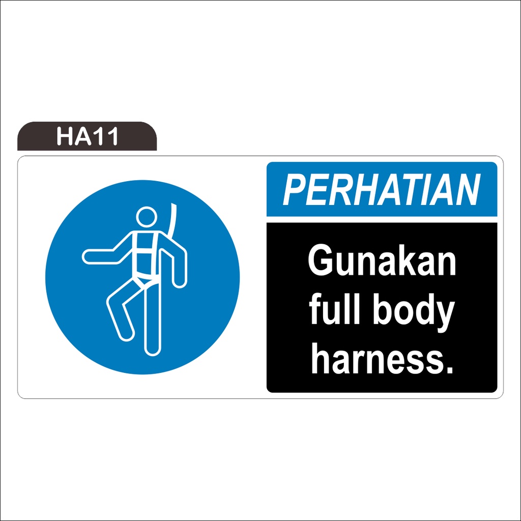 Jual RAMBU PERHATIAN GUNAKAN FULL BODY HARNESS (STICKER ONLY) | Shopee ...