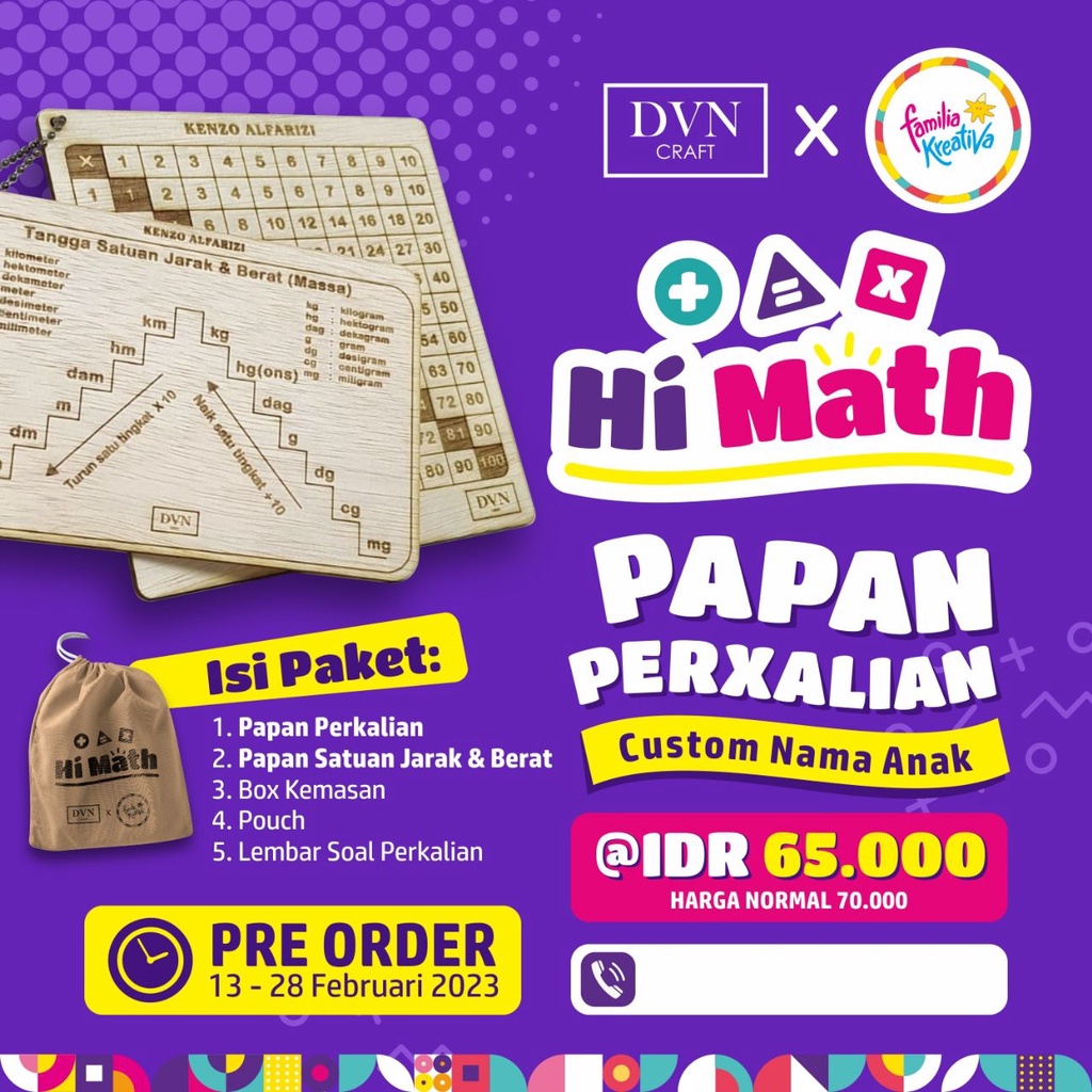 Jual Familia Kreativa - Hi Math - papan perkalian set | Shopee Indonesia