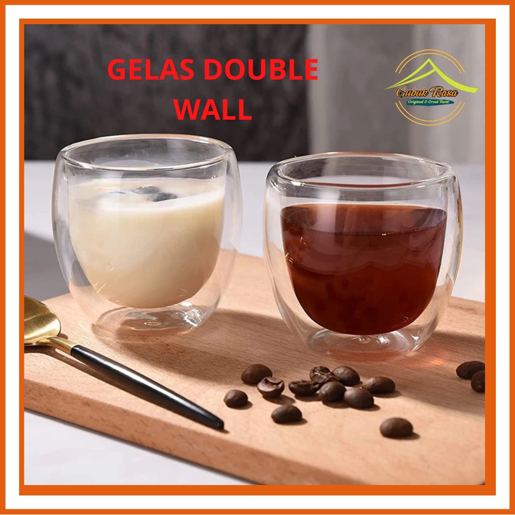 Jual Gelas Double Wall/Gelas Anti Panas/Insulated Cup - 250ml/2 Lapis Tebal | Shopee Indonesia