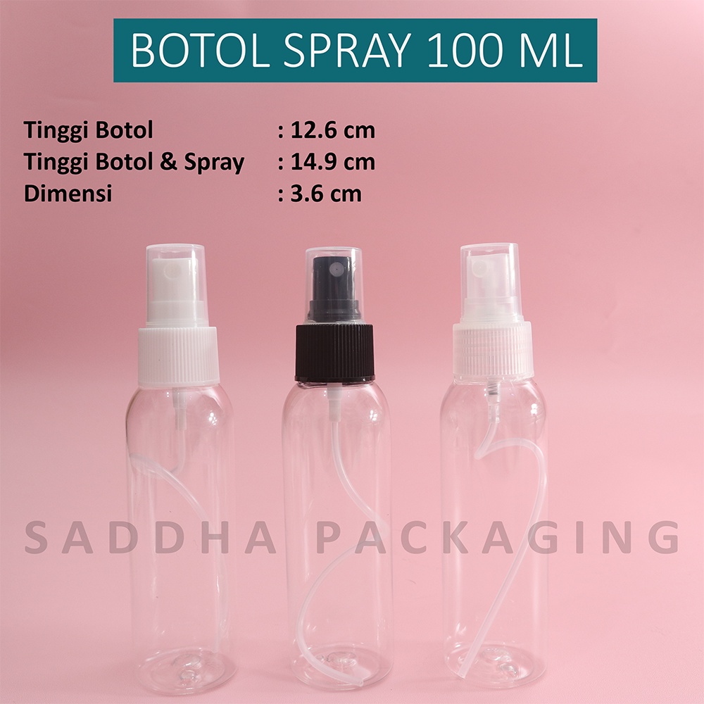Jual Botol Spray 100ml Bening PET / Botol Hand sanitizer / Botol Spray | Shopee Indonesia