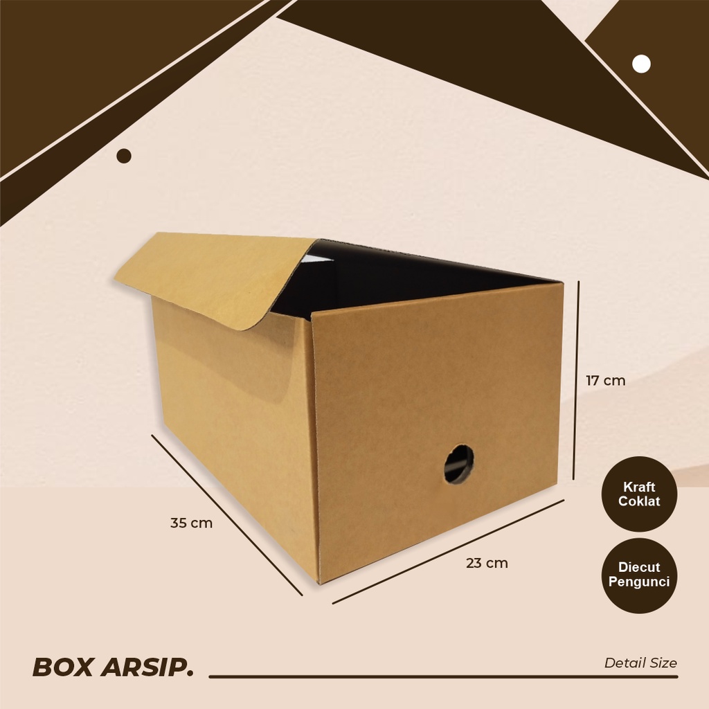 Jual KARDUS/BOX ARSIP 35 x 23 x 17 cm - Box arsip/Arsip kantor/Penyimpanan file/Kardus arsip/Box ...