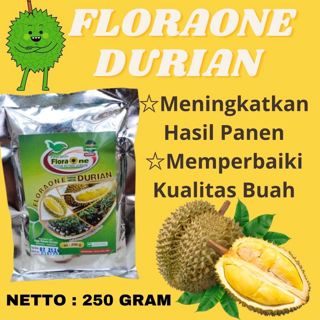 Jual Pupuk Padat Durian, Pupuk FLORAONE DURIAN, Pupuk Untuk Melebatkan Buah Durian, Booster ...