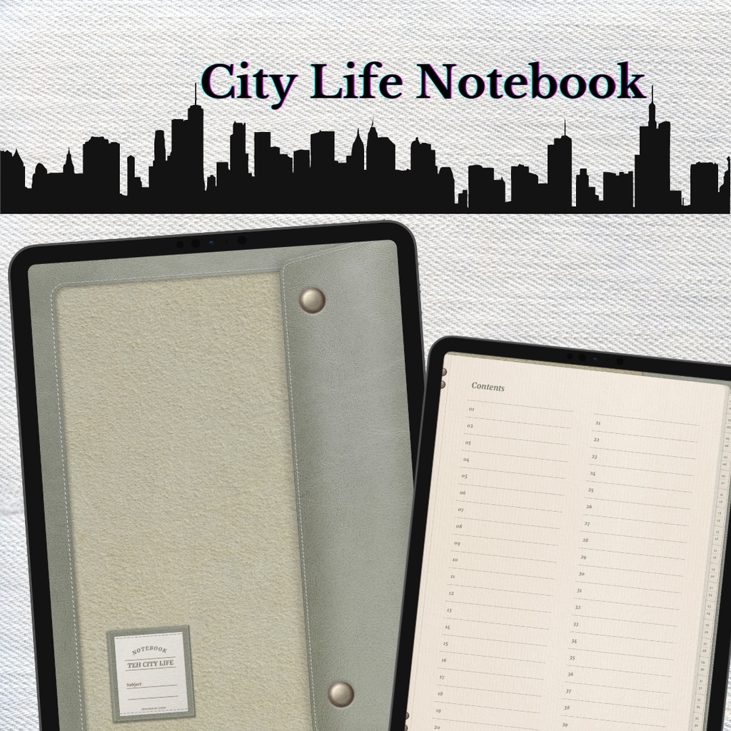 Jual Digital Notebook Green Casual --- City Life Notebook | Shopee ...