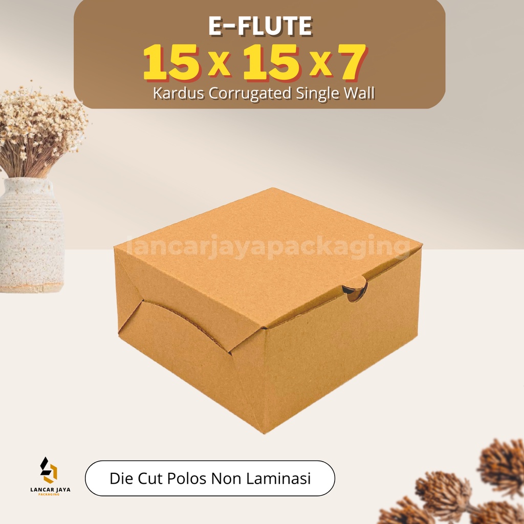 Jual E-FLUTE Box Kardus Coklat Kotak Snack R6 Corrugated Packaging ...