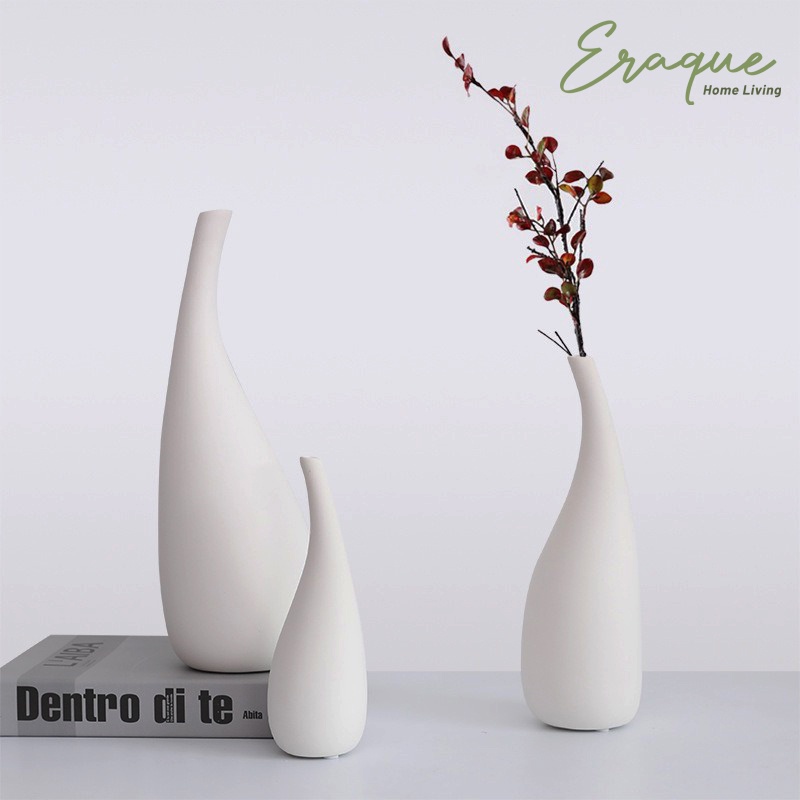 Jual Corra Vase / Vas Pot Decor Tanaman Bunga Putih Aesthetic ...