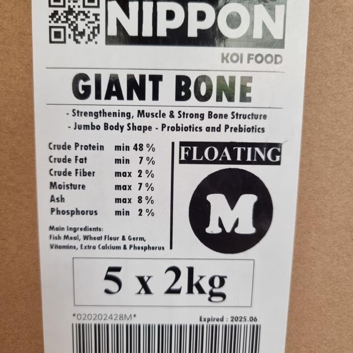 Jual Nippon Giant Bone 1 dus 10kg (2kg x 5pack) pakan ikan nishikigoi food | Shopee Indonesia