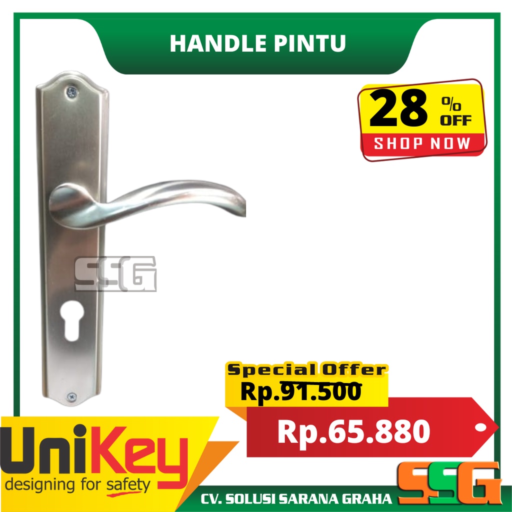 Jual Handle Plate UNIKEY UK AL 307 AN Gagang Pintu Kayu Pegangan Pintu ...