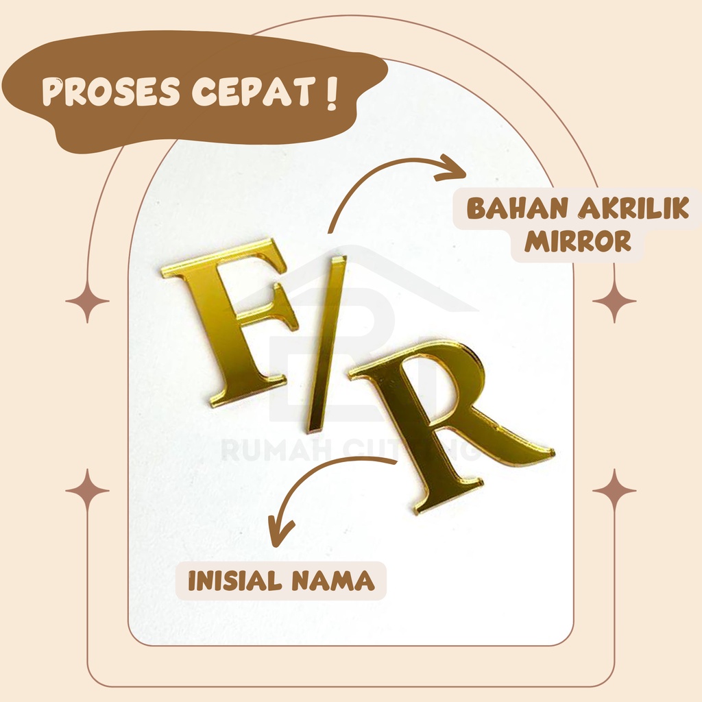 Jual Inisial Mahar Nama Mahar Pernikahan Wedding custom Akrilik Nama ...