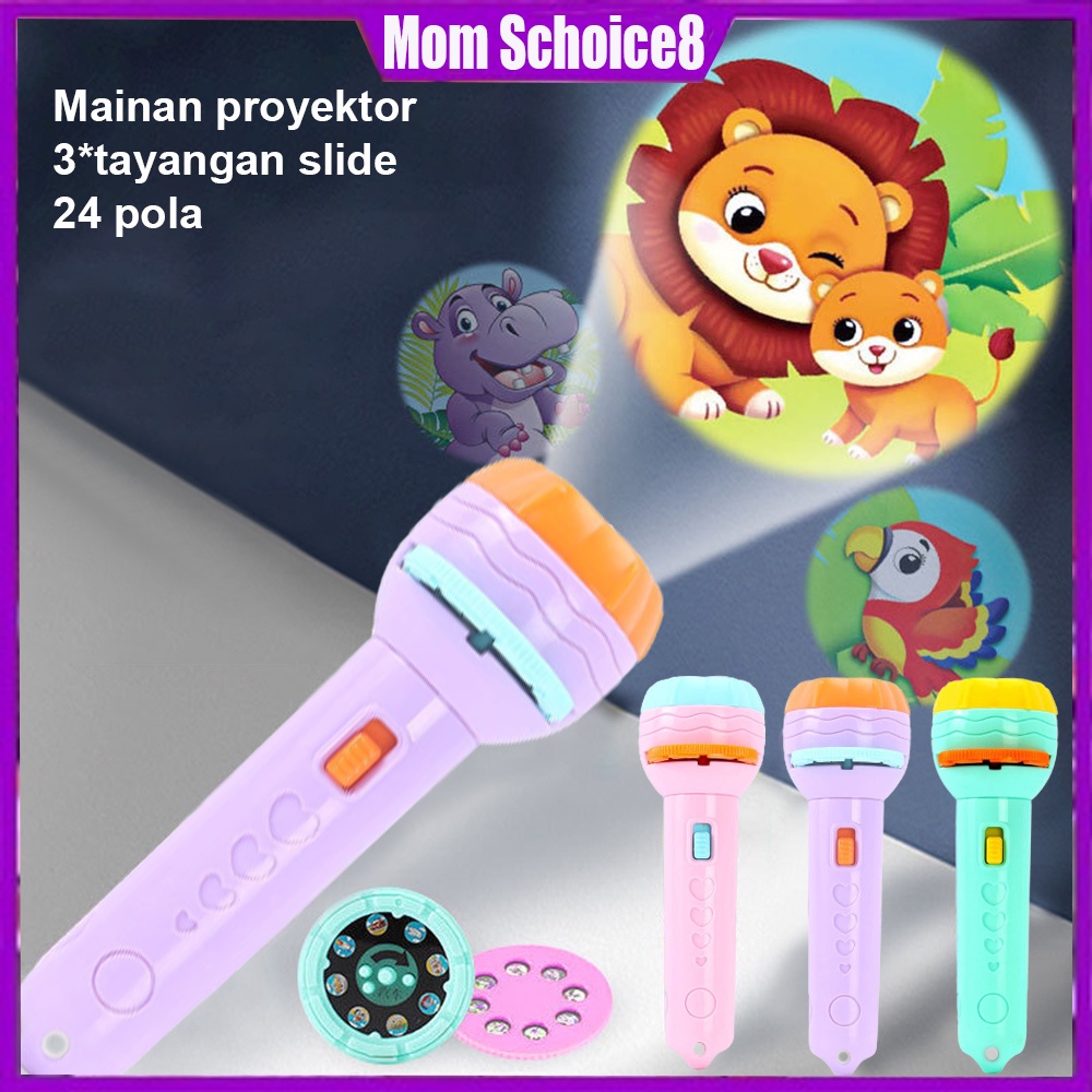 Jual Mainan Anak Senter Proyektor Gambar Karakter/ Fun Flashlight 24 ...