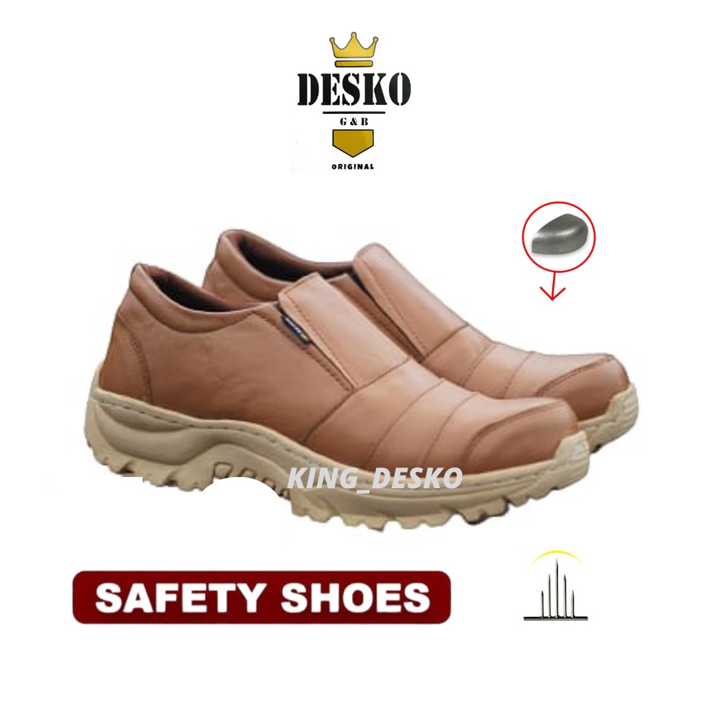Jual Sepatu septi Slip on king_Desko Ujung Besi Anti selip Anti licin ...