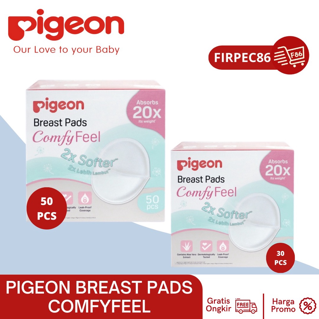 Jual PIGEON BREAST PADS COMFYFEEL ^ 50PC- Breast pads Pigeon isi 50 pcs ...