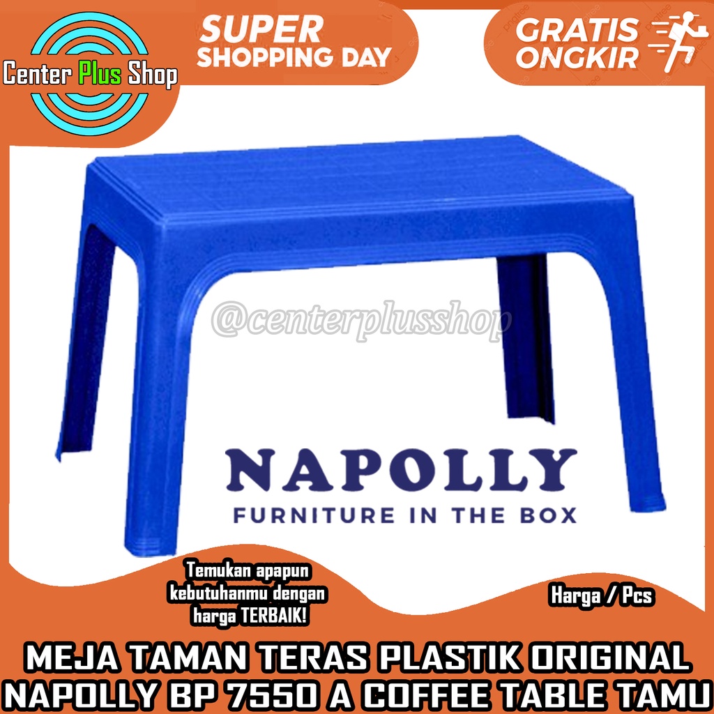 Jual MEJA PLASTIK PANJANG KOPI SANTAI TERAS NAPOLLY BP 7550 A ORIGINAL ...