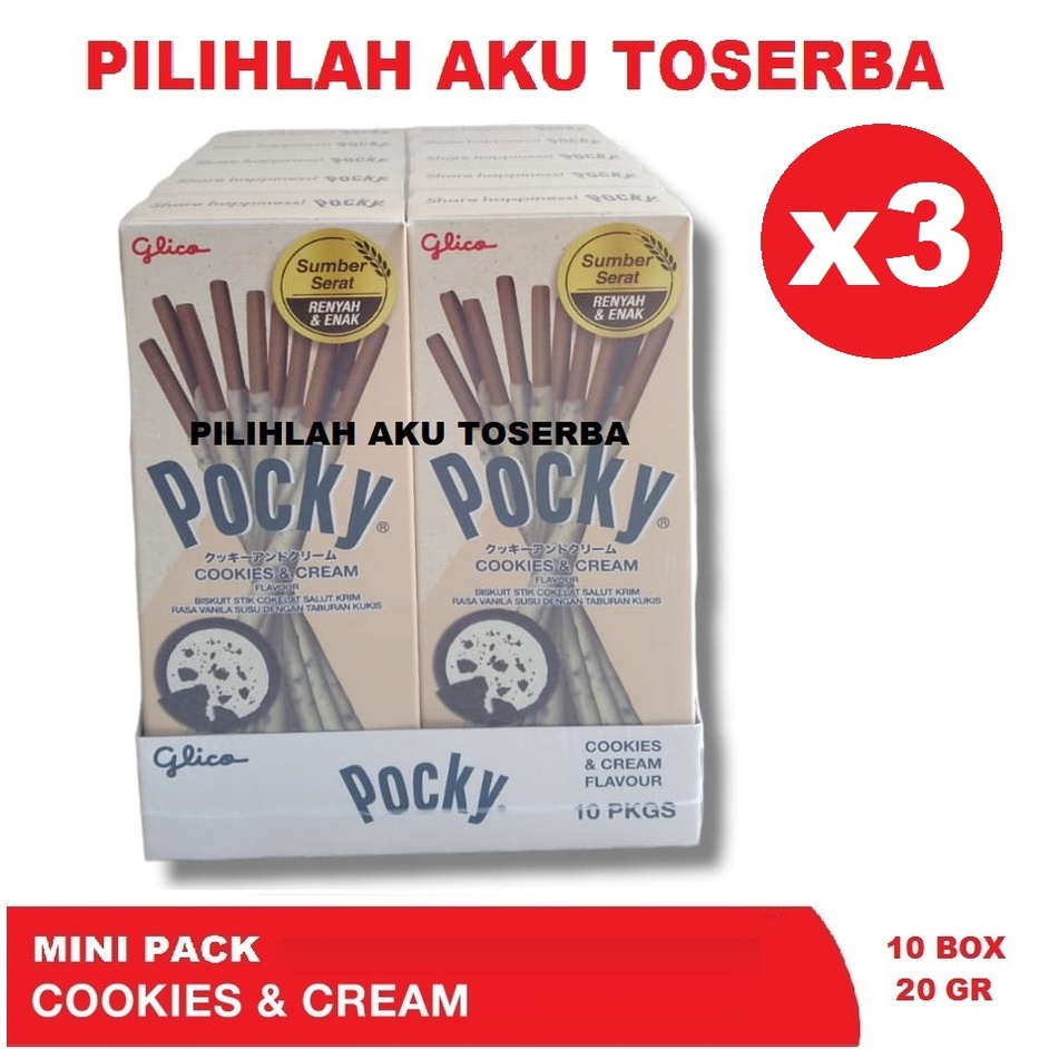 Jual Glico Pocky MINI PACK COOKIES & CREAM - ( HARGA PER 30 BOX ...