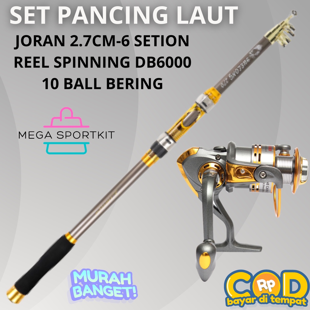Jual DISKON COD Set Joran Pancing Laut Kekuatan 20kg Joran Pancing ...