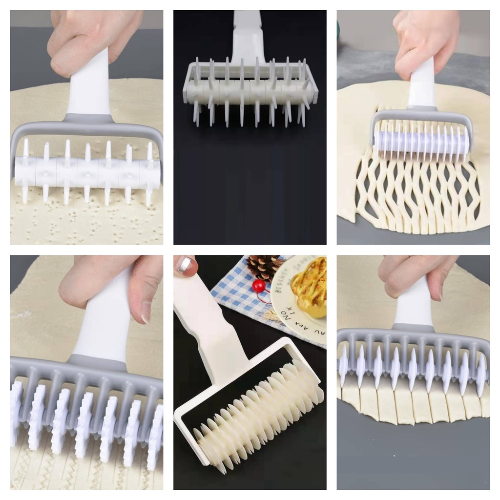 Jual Pie Roller Cutter Pizza Needle Combination Jaring Pastry Bread Pie | Shopee Indonesia