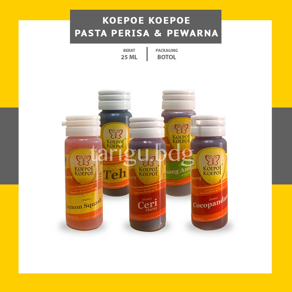 Jual KOEPOE - KOEPOE PERISA PASTA MAKANAN 25ML - KUPU KUPU AROMA PASTA ...