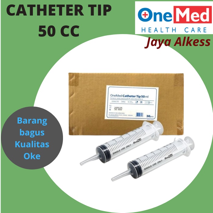 Jual Feeding Syringe 50cc Catheter Tip Onemed Catheter Tip 50 cc One ...