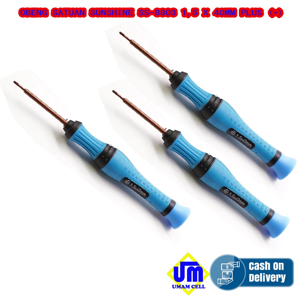 Jual TOOL OBENG SATUAN SUNSHINE / OBENG SATUAN SS-8803 1,5 X 40MM PLUS ...