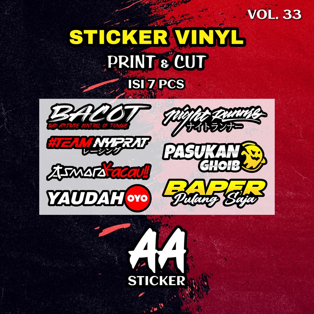 Jual Stiker Viral Print Cut Sticker Motor | Shopee Indonesia