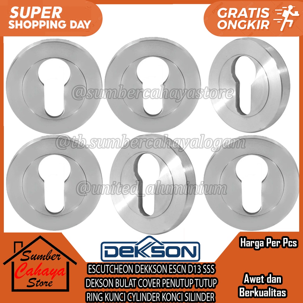 Jual ESCUTCHEON DEKKSON ESCN D13 SSS BULAT COVER PENUTUP RING KONCI ...