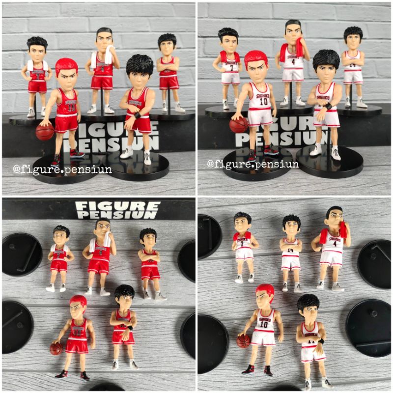 Jual SLAMDUNK SHOHOKU TEAM BASKET BALL SAKURAGI RUKAWA AKAGI MITSUI SET ...