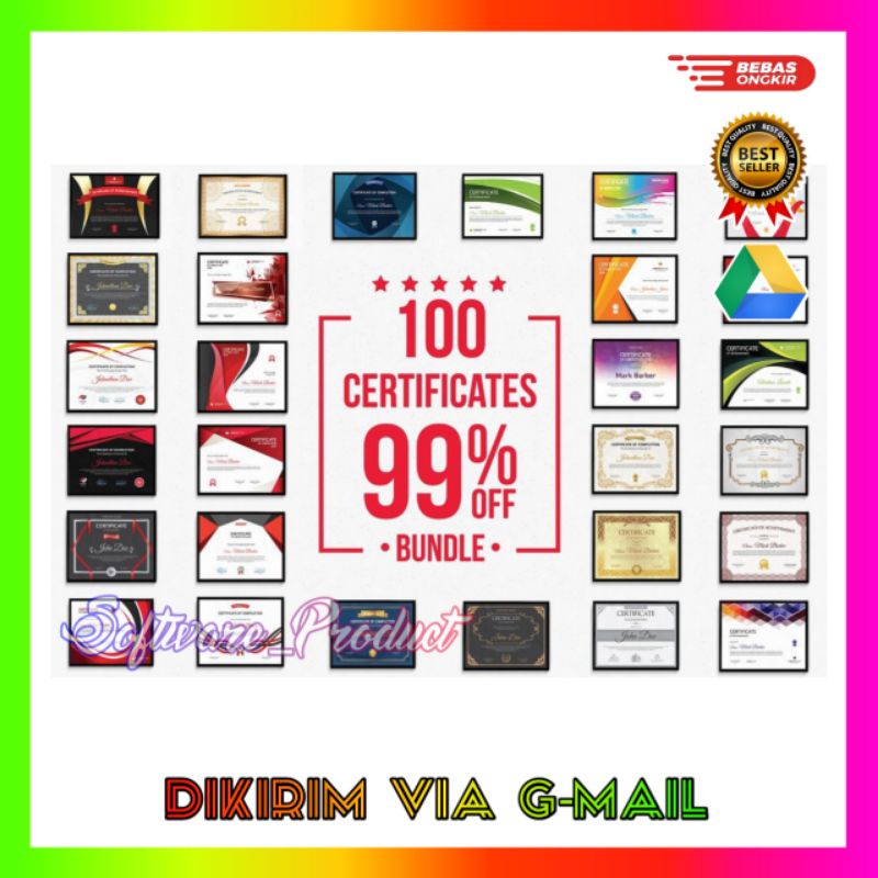 Jual 100 Ultimate Certificate Bundle - Desain Sertifikat - Vector Design | Shopee Indonesia