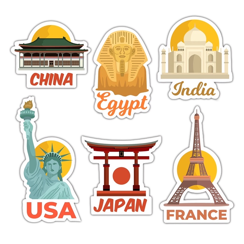 Jual Stickerpack Country City Traveling Aesthetic Stiker Negara Kota ...
