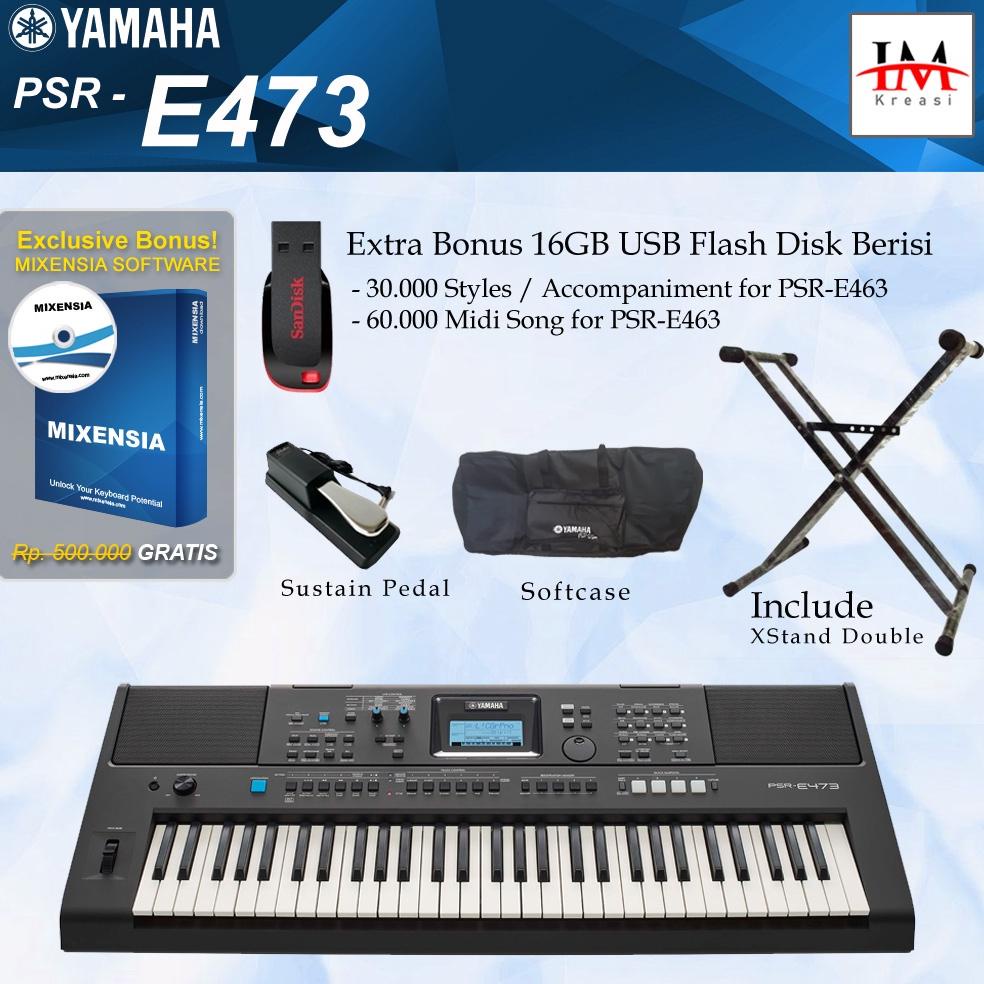 Jual Yamaha PSR E473 / PSRE473 / PSR E 473 Keyboard Garansi Resmi | Shopee Indonesia