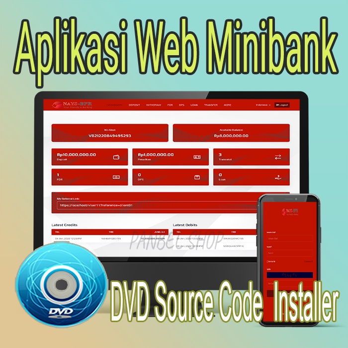 Jual Aplikasi Web Mini Bank eBanking (Source Code) | Shopee Indonesia