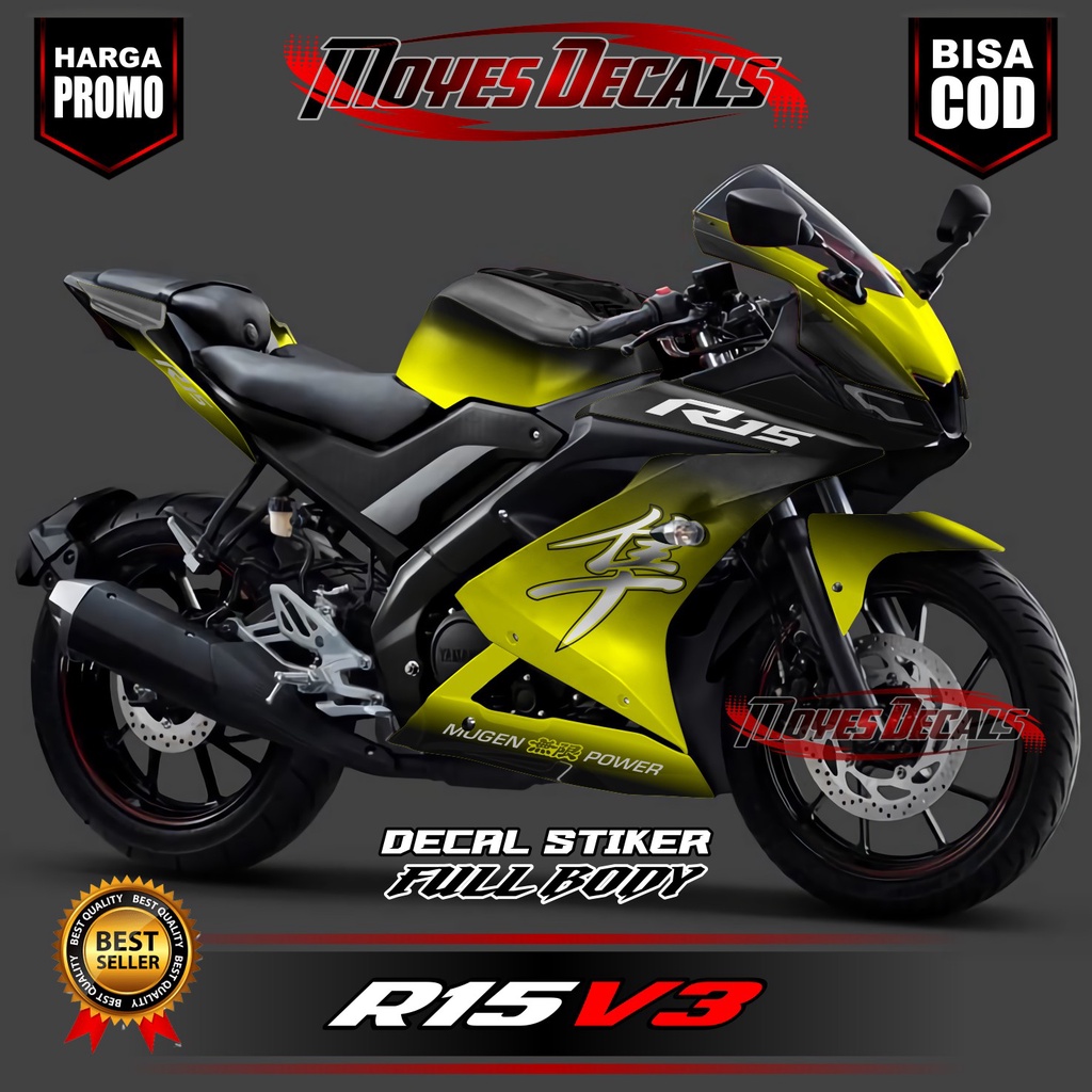 Jual Decal R15 V3 Fullbody // Stiker Variasi Yamaha R15 V3 Full Body ...