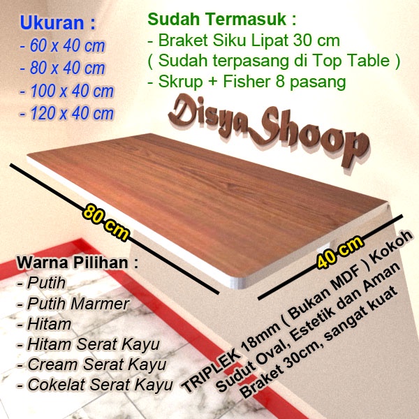 Jual Meja Lipat Dinding Estetik Tebal dan Kokoh | Shopee Indonesia